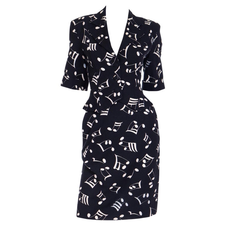 Patrick Kelly Paris Rare Vintage Musical Note Novelty Print 1980s ...