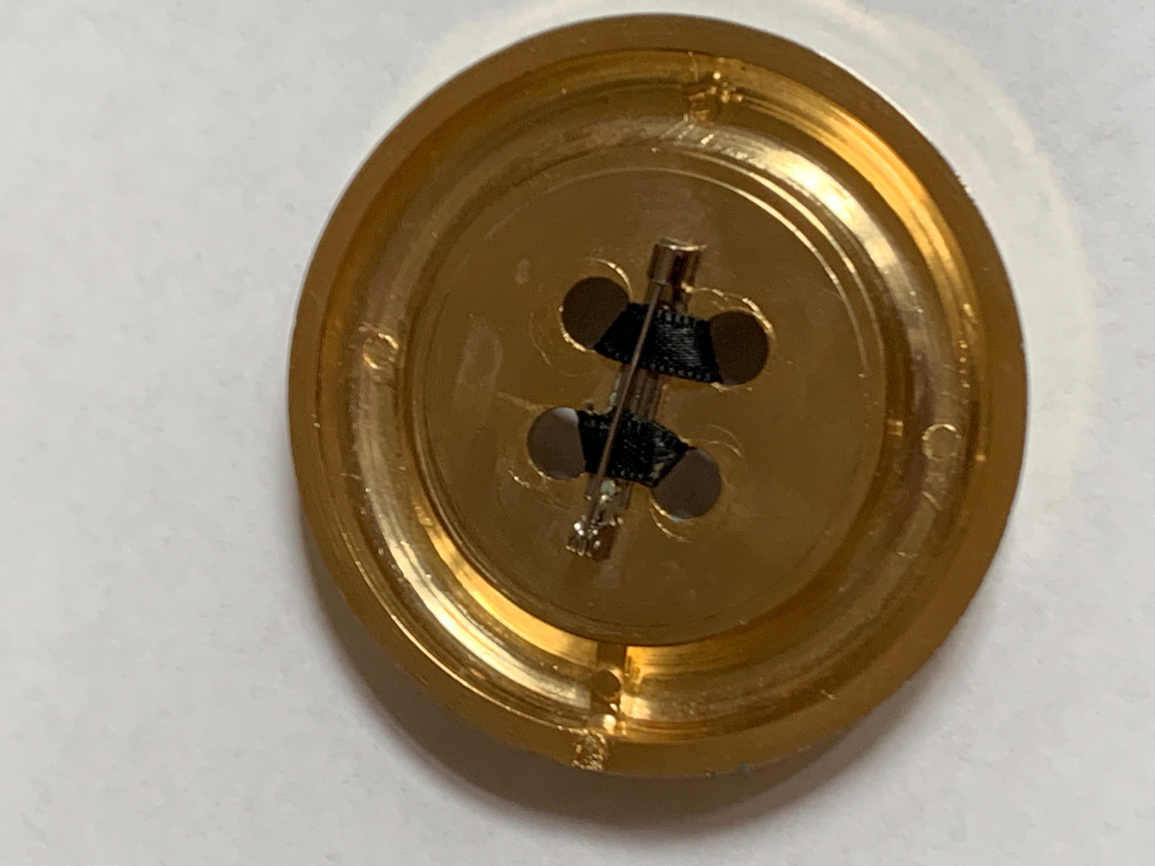 Patrick Kelly Vintage 1980s Giant Button Brooch Gold and Black Pin at ...