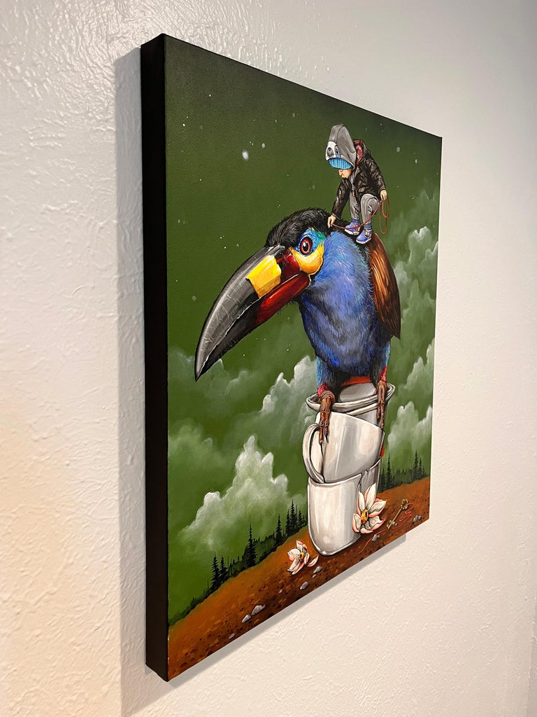 Patrick Maxcy - "The Great Connection" Acrylic Painting For Sale at 1stDibs