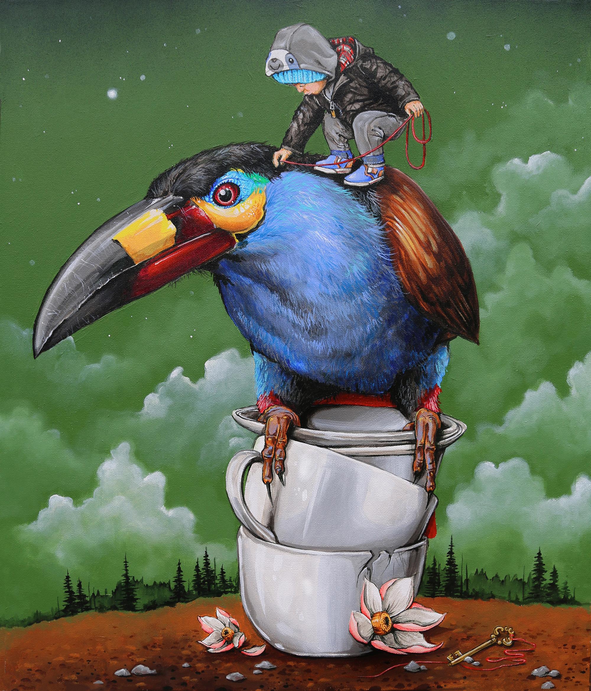 Patrick Maxcy - "Borrowed Time" Acrylic Painting For Sale at 1stDibs