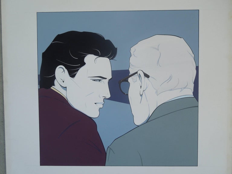 Patrick Nagel Original Painting Acrylic on Board, 1980s Rare Male Image ...