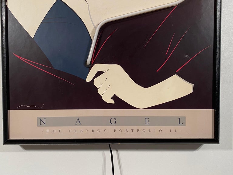Patrick Nagel Print with Pink Neon Accent, 1980s at 1stDibs | neon ...