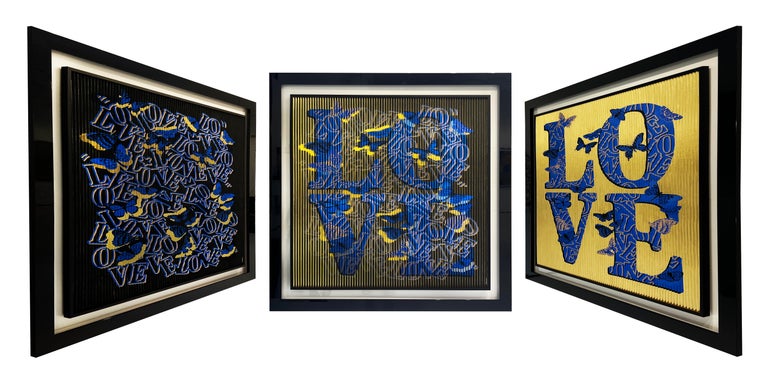 Patrick Rubinstein - Graffi, Original Kinetic - Mixed Media with Gold Leaf For Sale at 1stDibs