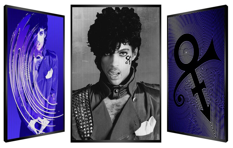 Patrick Rubinstein - Purple Art, mixed media silver, 2022, kinetic pop ...