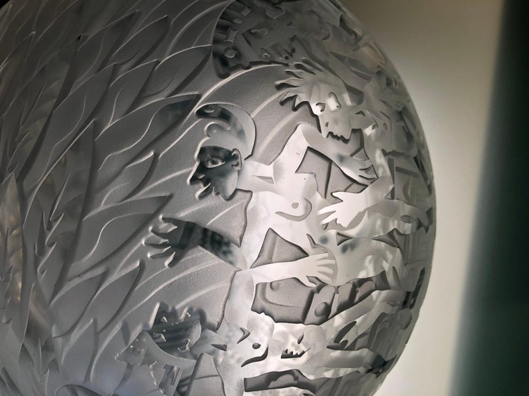 Patrick Wadley Fine Art Glass Sphere For Sale at 1stDibs
