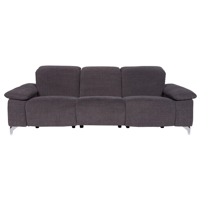 Pattern Ring Fabric Sofa Gray Three-Seat Function Relax Function Couch ...