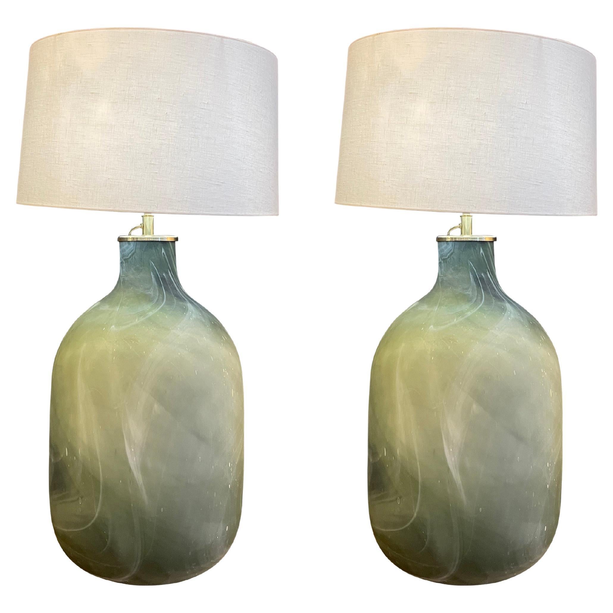 Pair of Extra Large Ralph Lauren Equilibrium Table Lamps Swivel Tilt ...