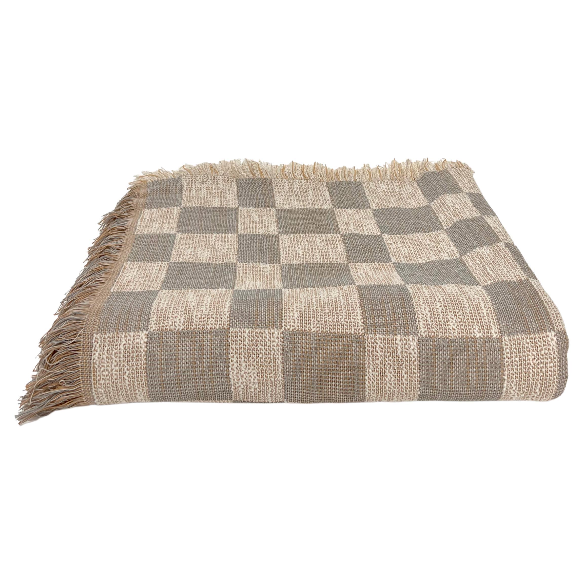 Patterned Woven Cotton Bedspread by Folk Textiles (Willa / Sand) For ...
