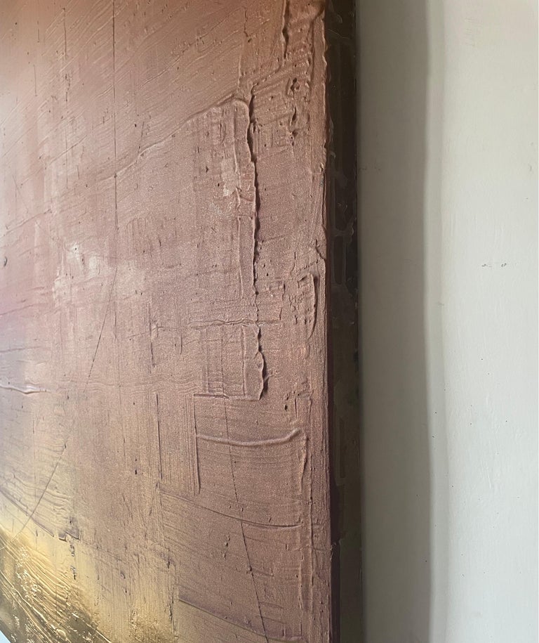 Pau Escat - ABSTRACT Painting Texture Terracota and gold color by ...