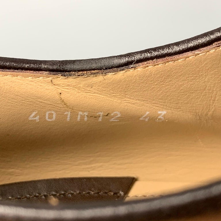 PAUL ANDREW Size 10 Brown Black Antique Leather Lace Up Shoes For Sale ...