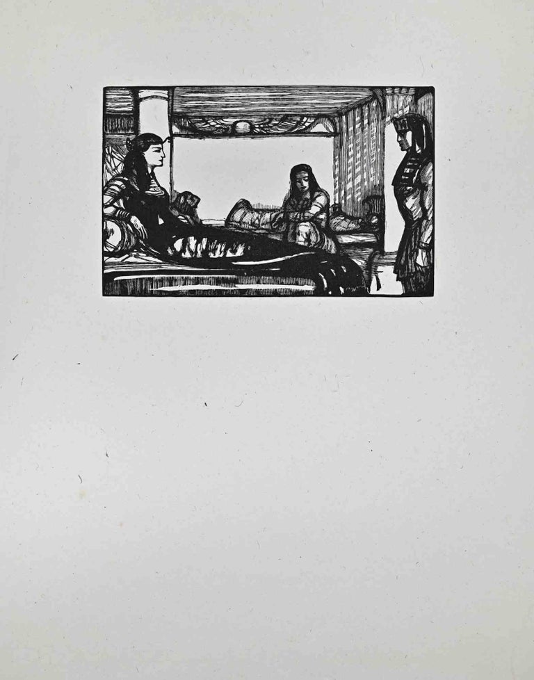 Paul Baudier - Egyptian Princess - Woodcut Print by Paul Baudier ...