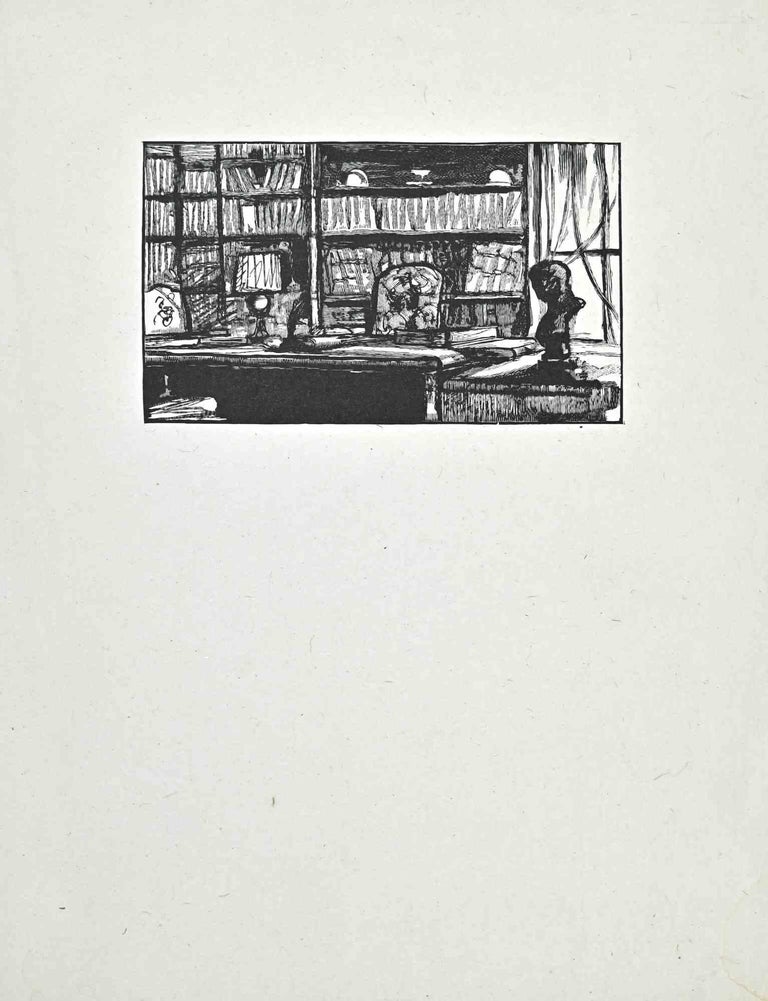 Paul Baudier - Interior of Studio - Woodcut Print by Paul Baudier ...