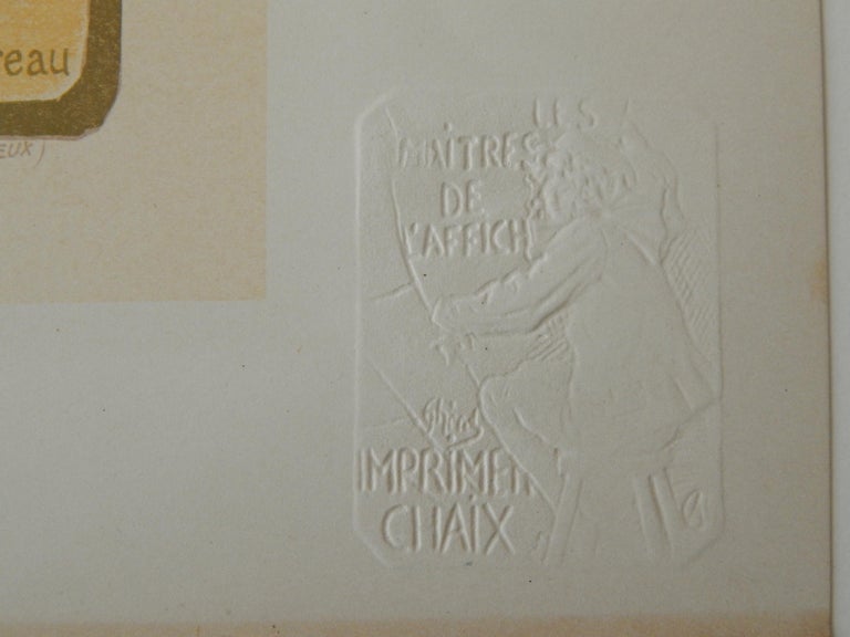 Paul Berthon Original Color Lithograph, 1897. Lecon de Violon For Sale ...