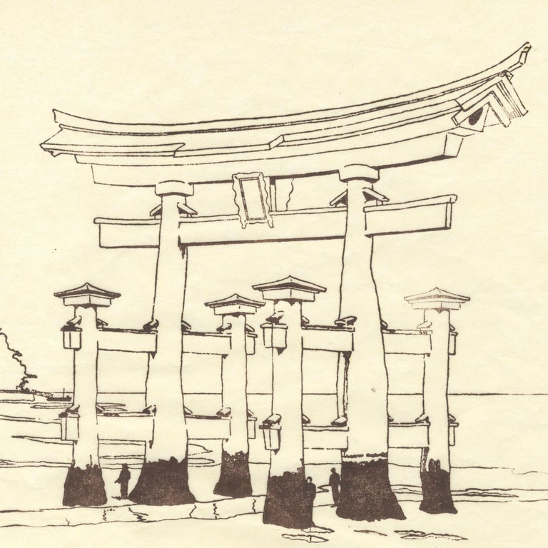 Paul Binnie - Paul Binnie, Miyajima, Torii, Japanese Keyblock Print ...