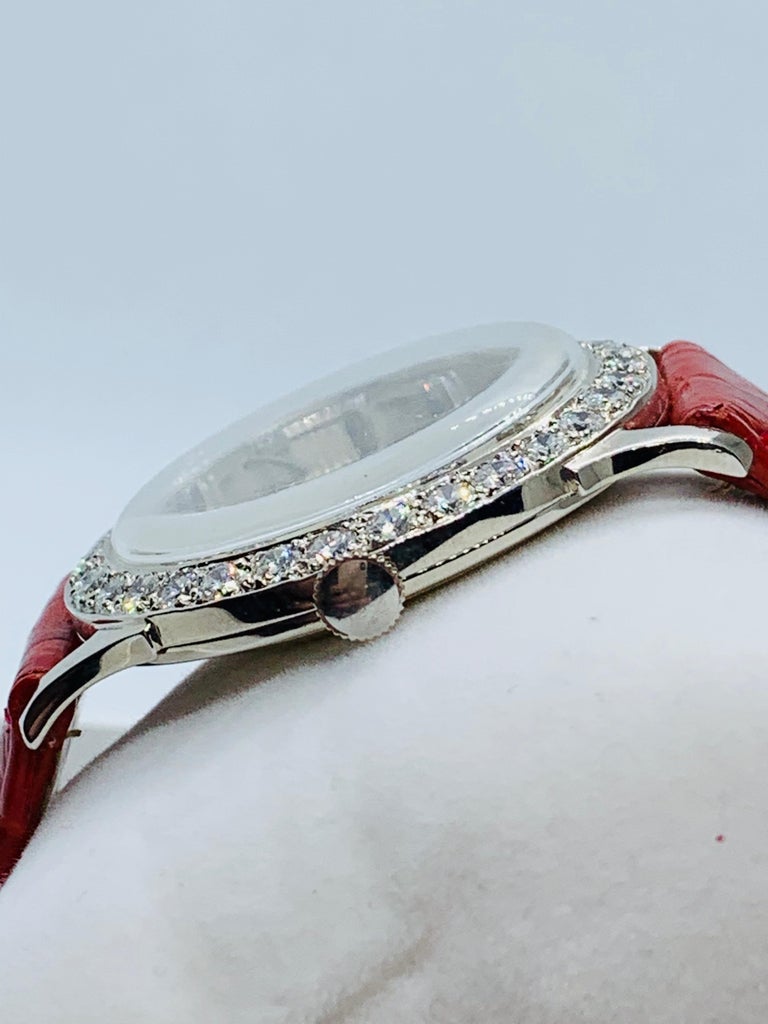 Paul Breguette Estate 14 Karat Gold and Diamond Tuxedo Watch with ...