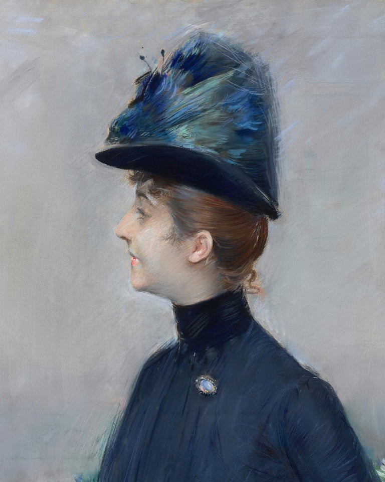 Paul César Helleu - La femme aux fleurs (Portrait de Mathilde See) For ...