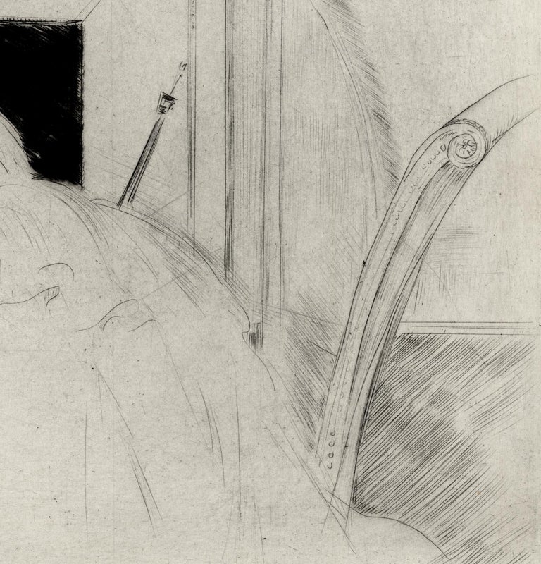 Paul César Helleu - Mme. Helleu by the Fireplace at 1stDibs