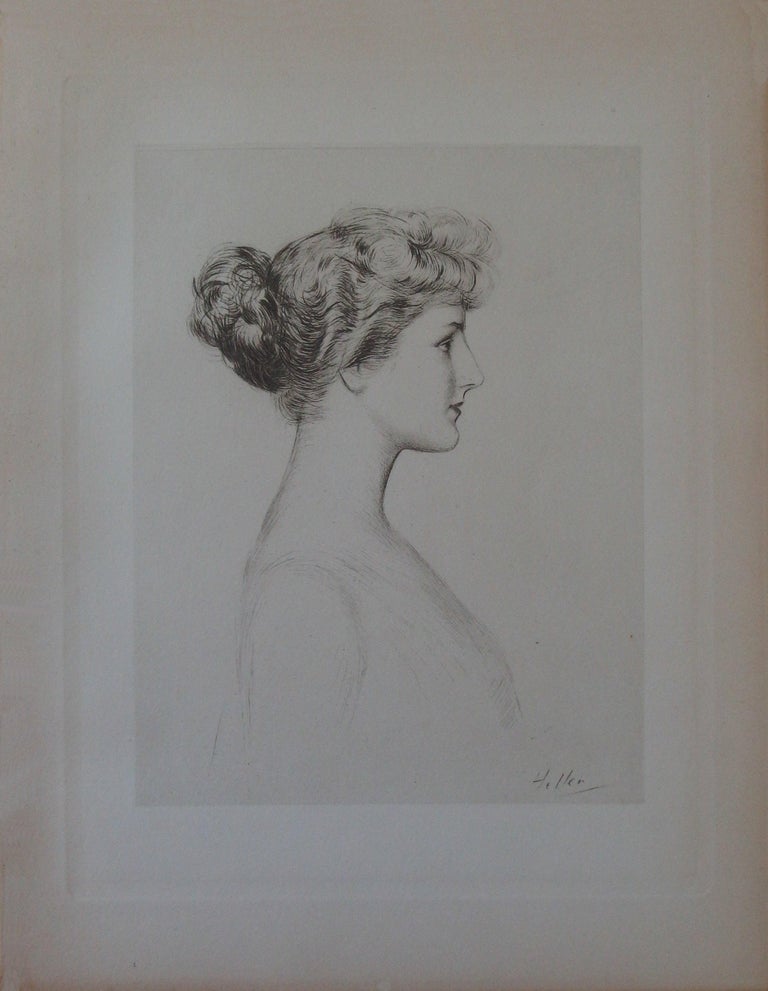 Paul César Helleu - Profile of a Woman - Etching at 1stDibs