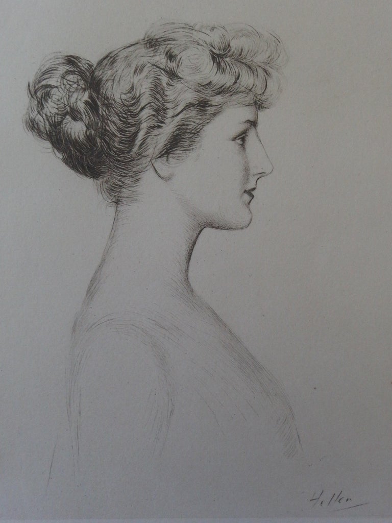Paul César Helleu - Profile of a Woman - Etching at 1stDibs