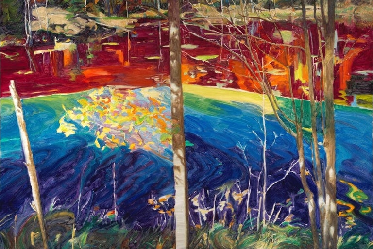 Paul Chizik - A Fall of Yellow on Blue For Sale at 1stDibs