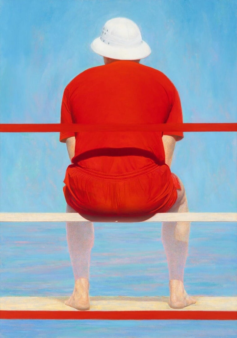 Paul Chizik - Red, White on Blue For Sale at 1stDibs