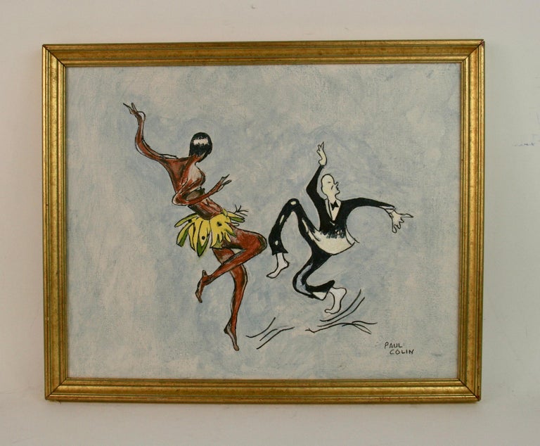Paul Colin - Josephine Baker Paris Dance Painting For Sale at 1stDibs
