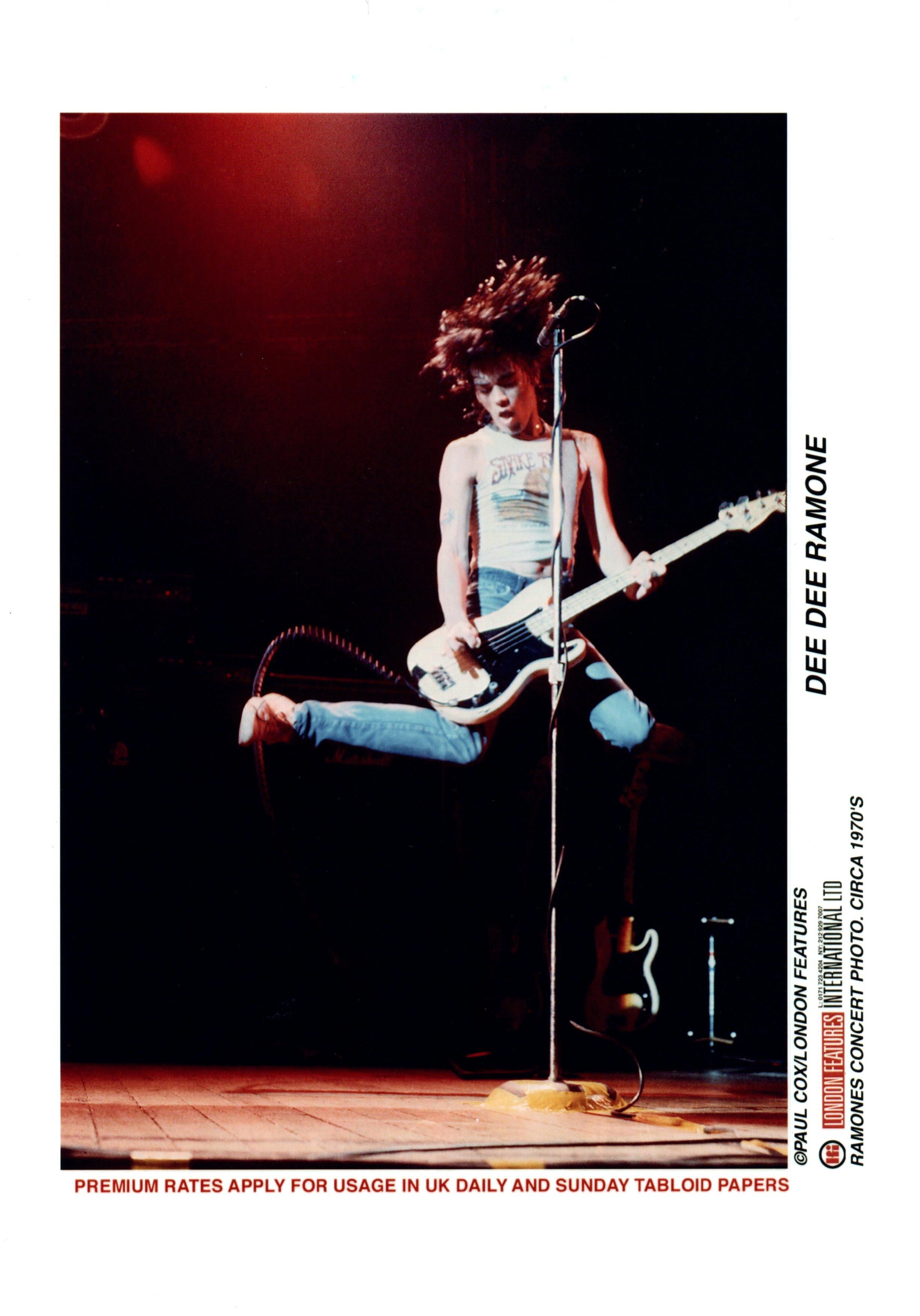 Paul Cox - Dee Dee Ramone Mid-Jump in Concert Vintage Original ...