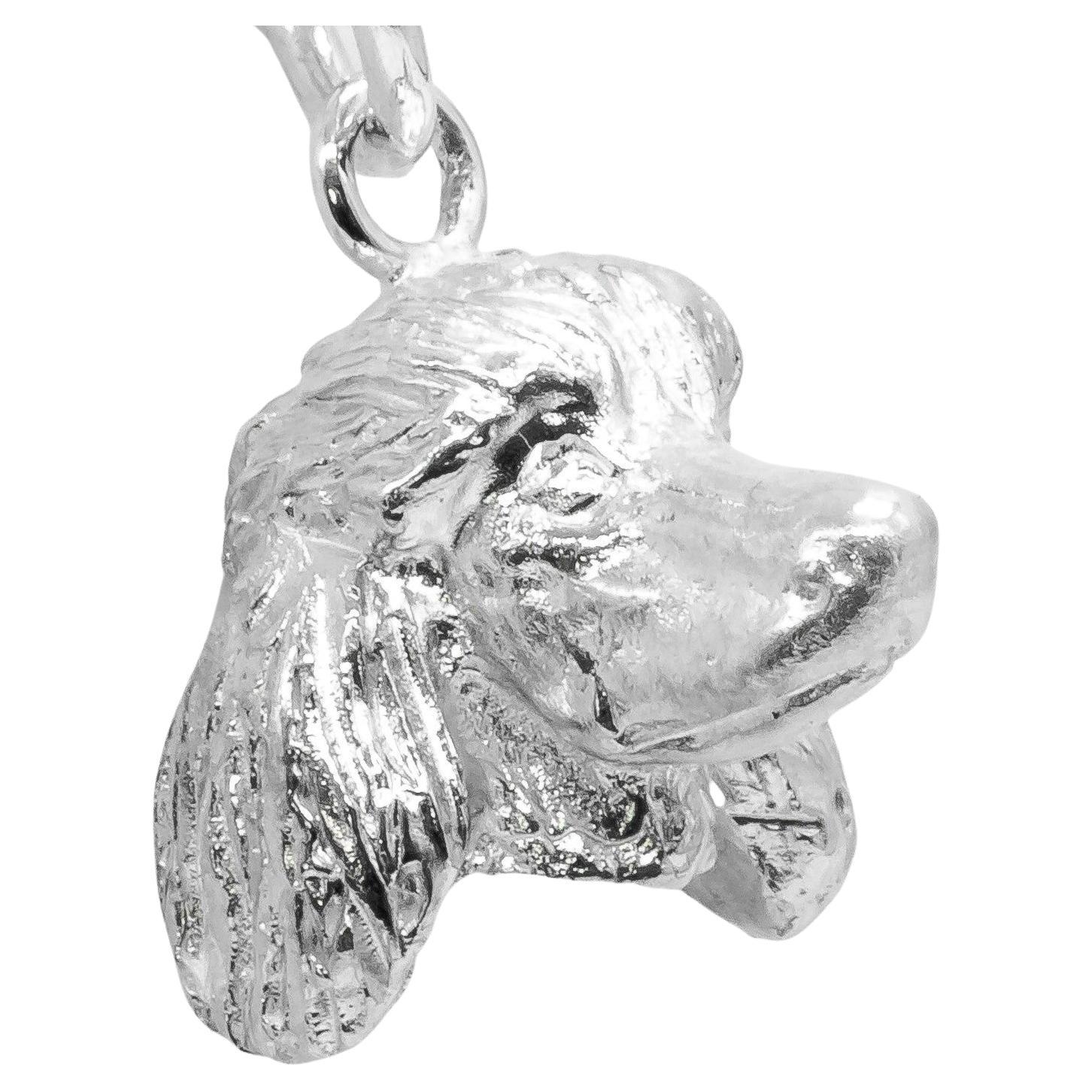 Paul Eaton 'England' Pendant Sterling Silver Miniature Poodle Dog Head ...