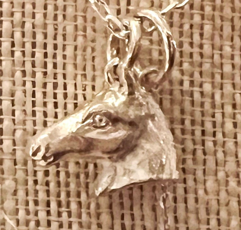 Paul Eaton Sculpted Horse Head Pendant with One or Two Pearl Drops For ...