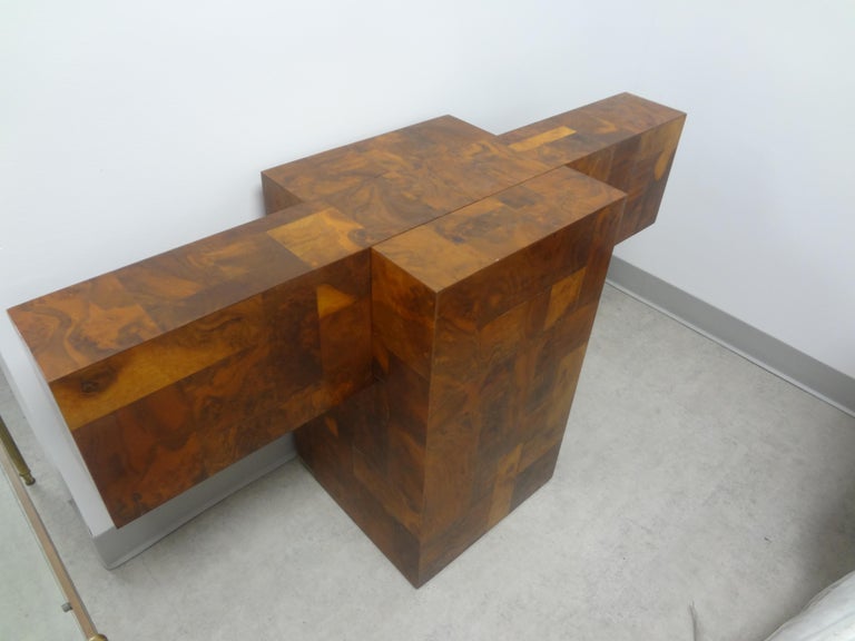 Paul Evans Cityscape Patchwork Burlwood Console or Dining Table Base ...