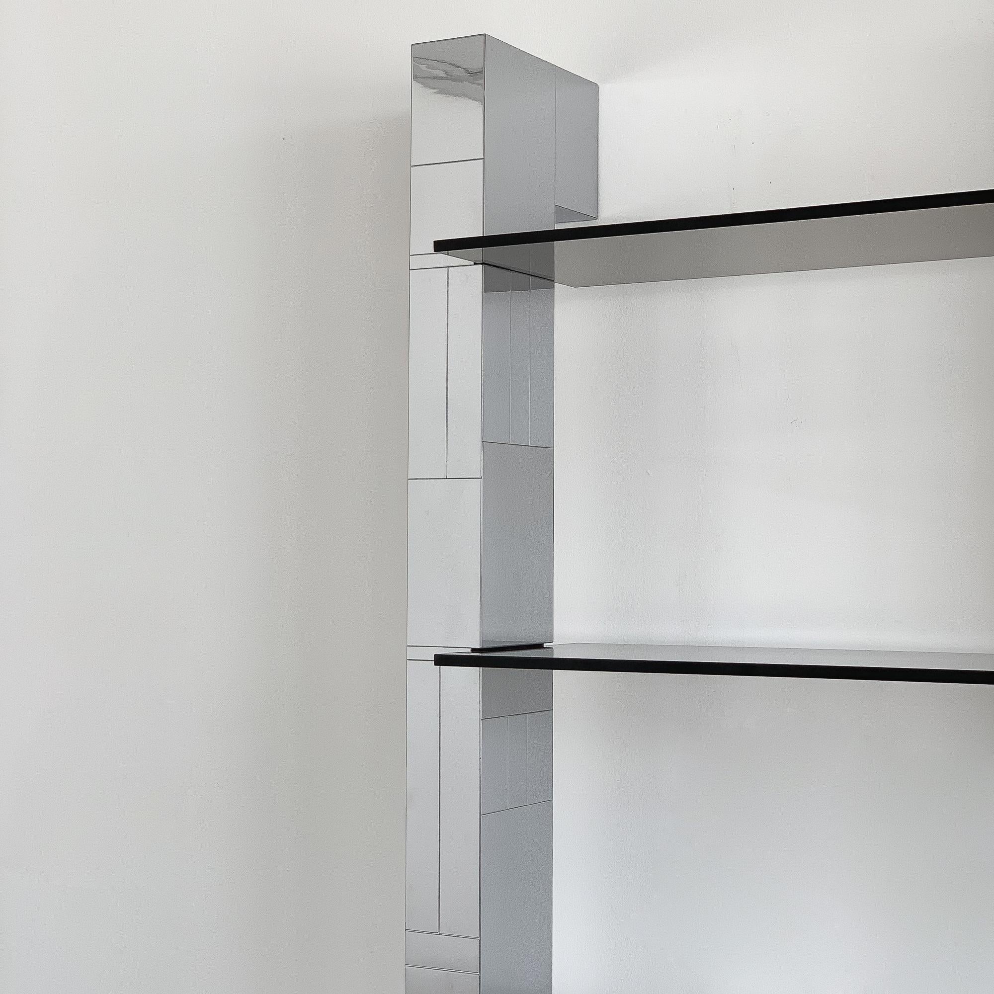 Paul Evans Chrome Cityscape Wall Shelving or Bookshelf at 1stDibs ...