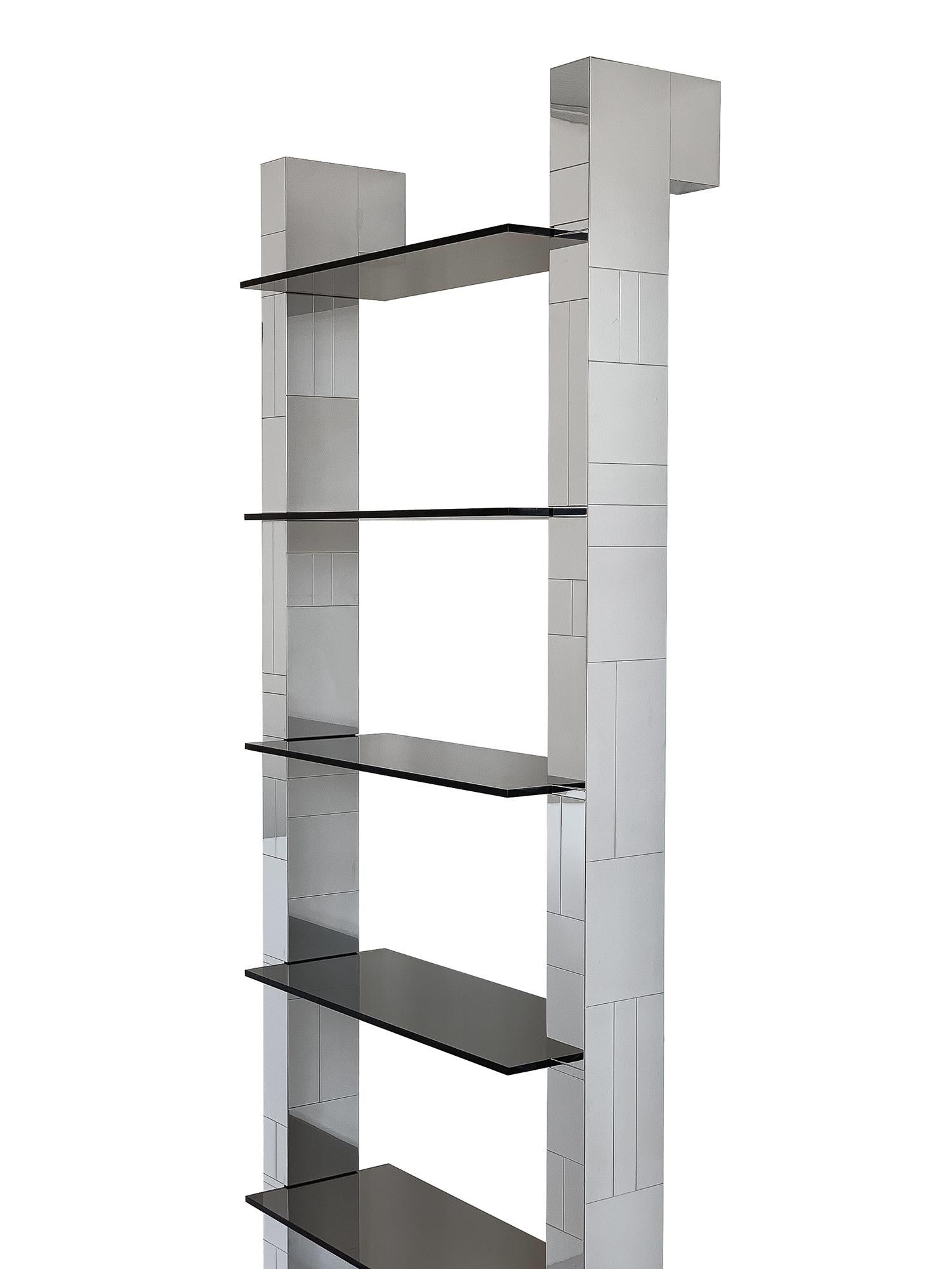 Paul Evans Chrome Cityscape Wall Shelving or Bookshelf at 1stDibs ...