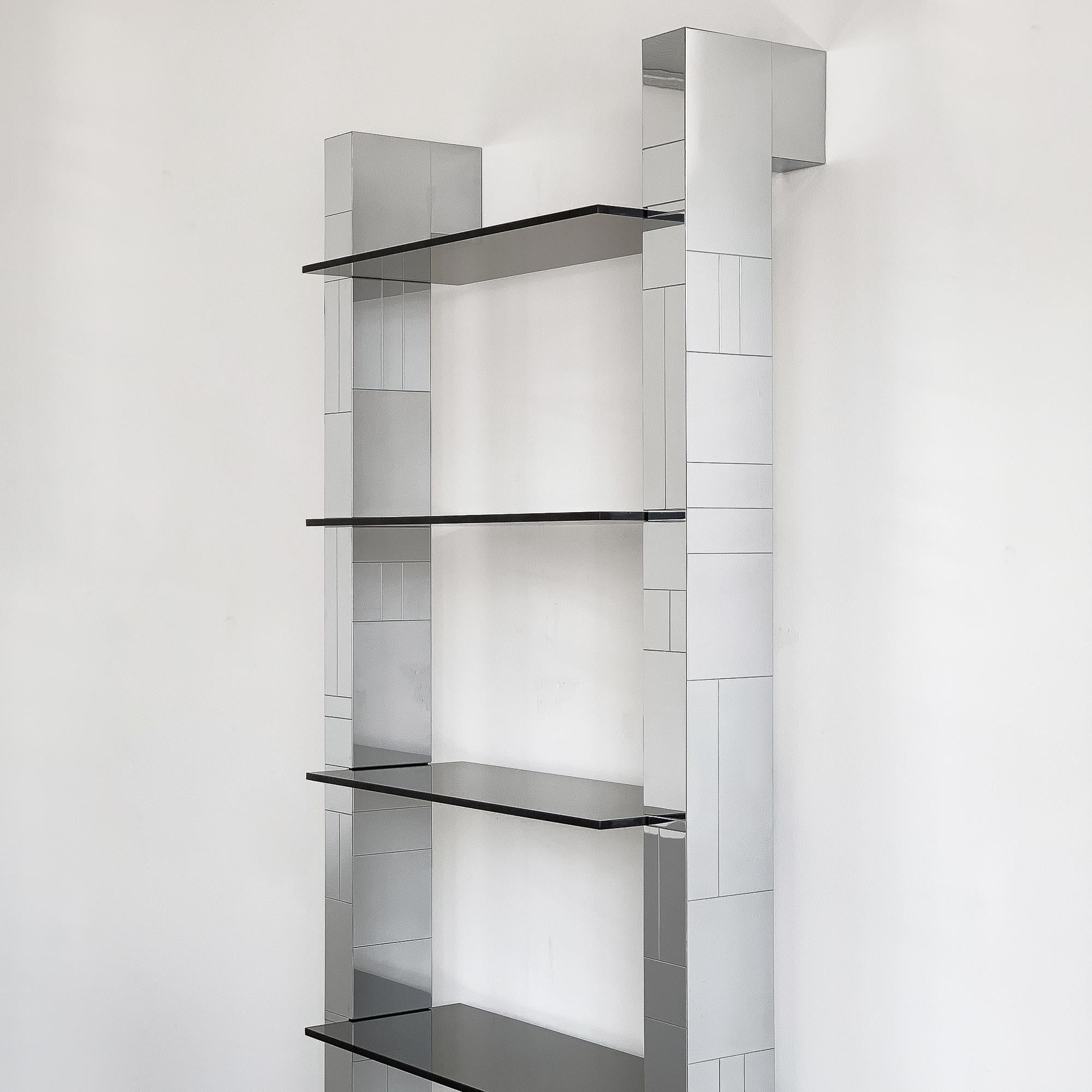 Paul Evans Chrome Cityscape Wall Shelving or Bookshelf at 1stDibs ...