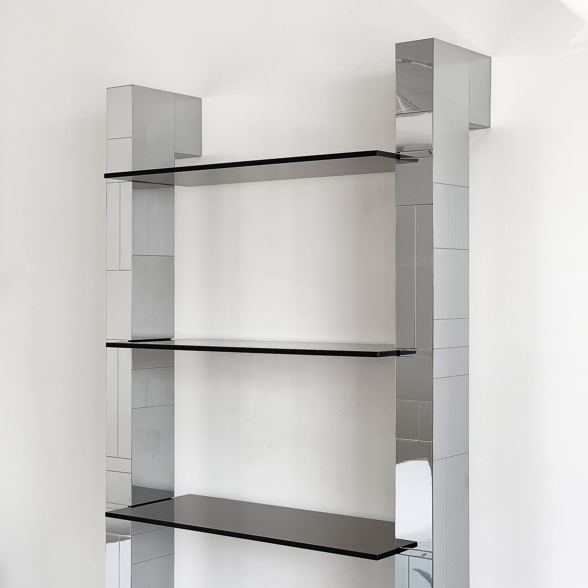 Paul Evans Chrome Cityscape Wall Shelving or Bookshelf at 1stDibs ...