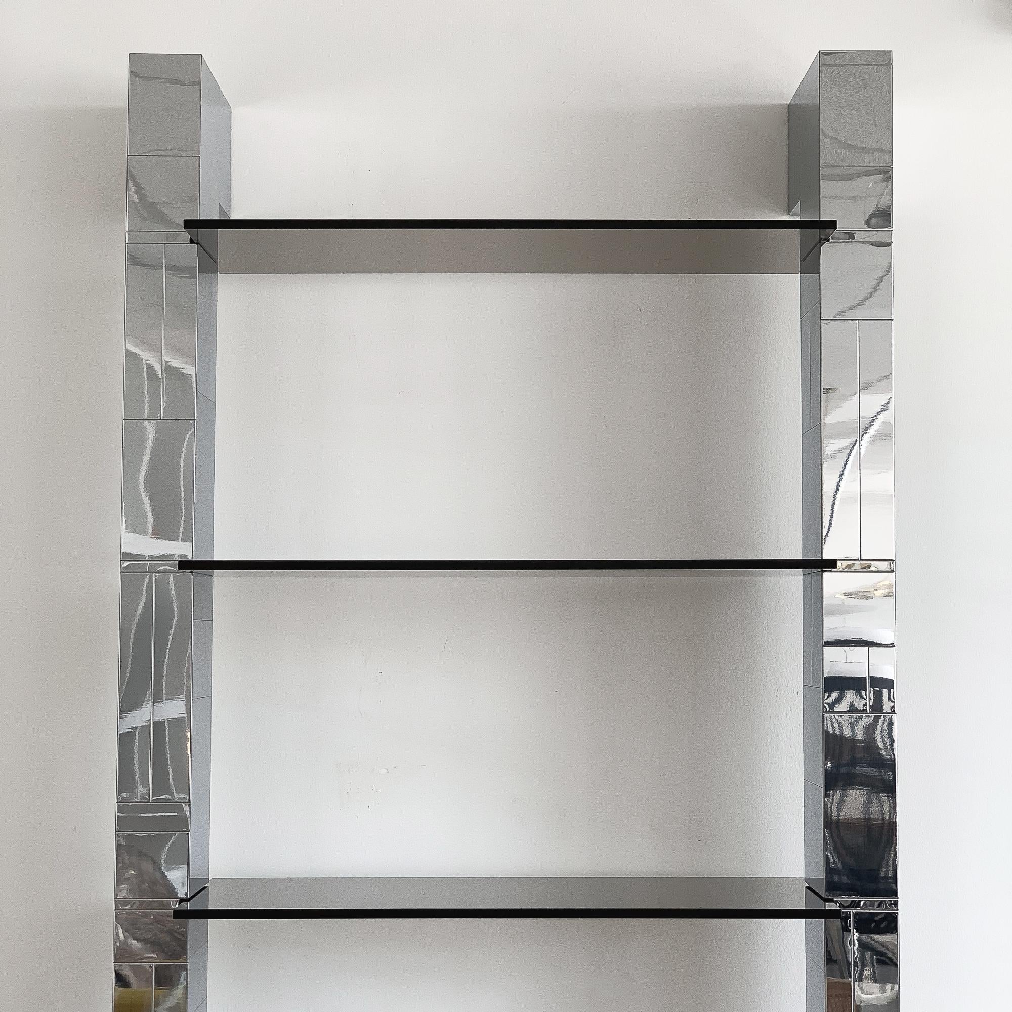 Paul Evans Chrome Cityscape Wall Shelving or Bookshelf at 1stDibs ...