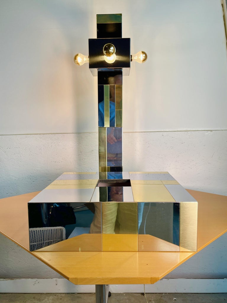 Paul Evans Cityscape Table Lamp PE-4006 For Sale at 1stDibs