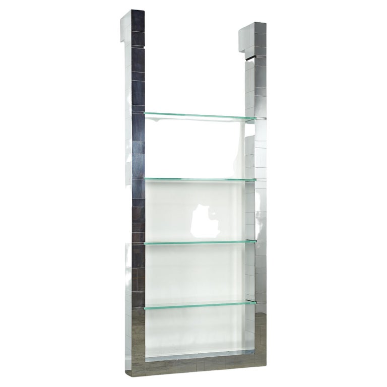 Paul Evans Mid Century Chrome Cityscape Wall Shelf Bookshelf (étagère ...