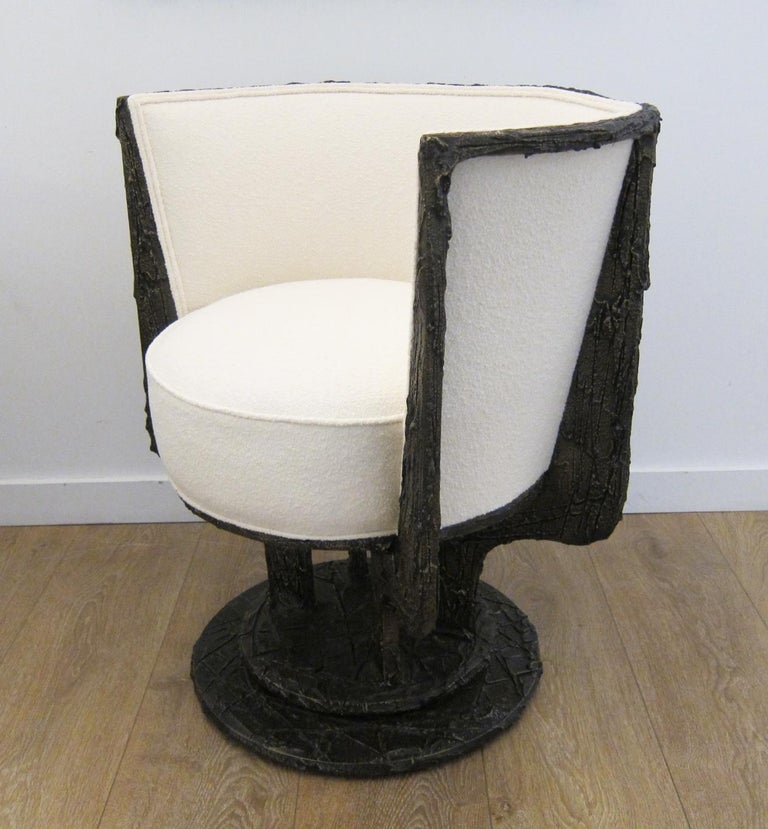 Paul Evans Sculpted Bronze Swivel Lounge Chairs at 1stDibs | paul evans ...