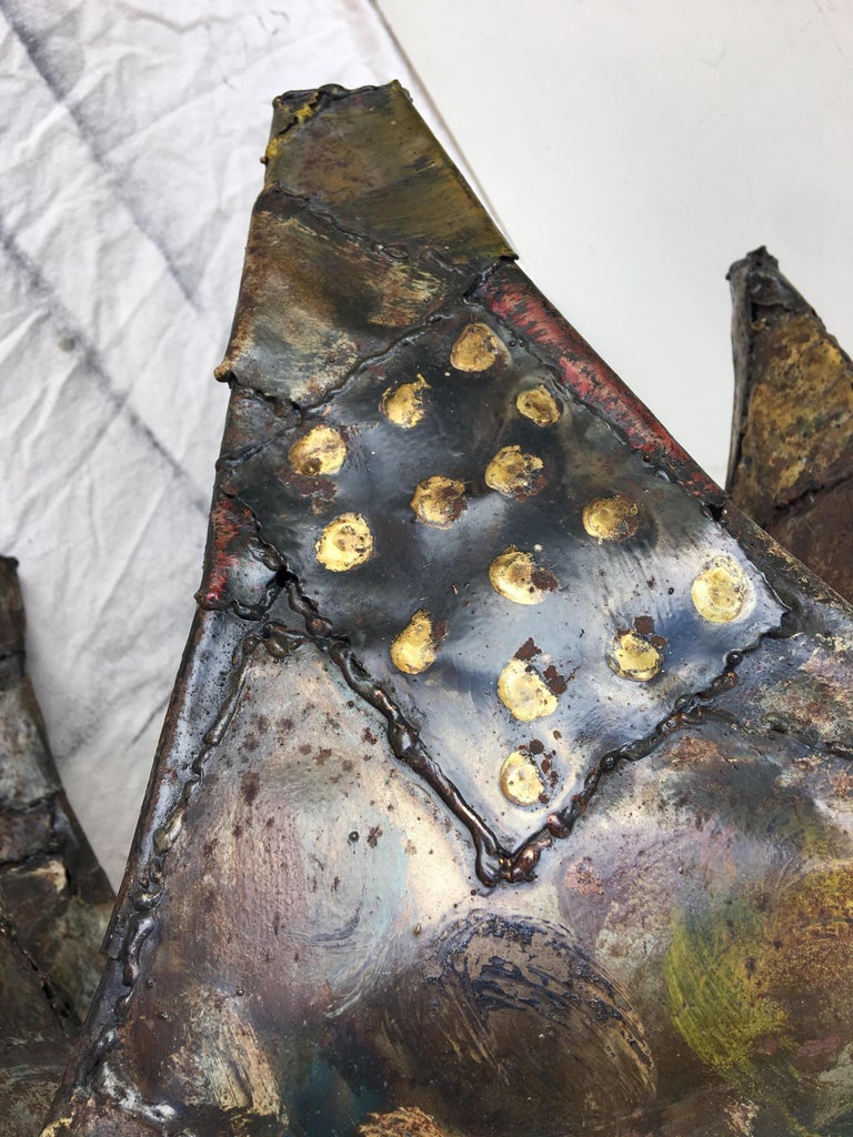 Paul Evans Studio Patch Work Welded Coffee Table For Sale at 1stDibs