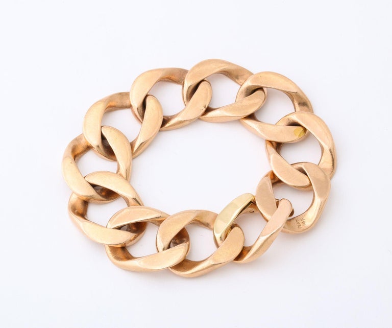 Paul Flato Chain Gold Link Bracelet For Sale at 1stDibs