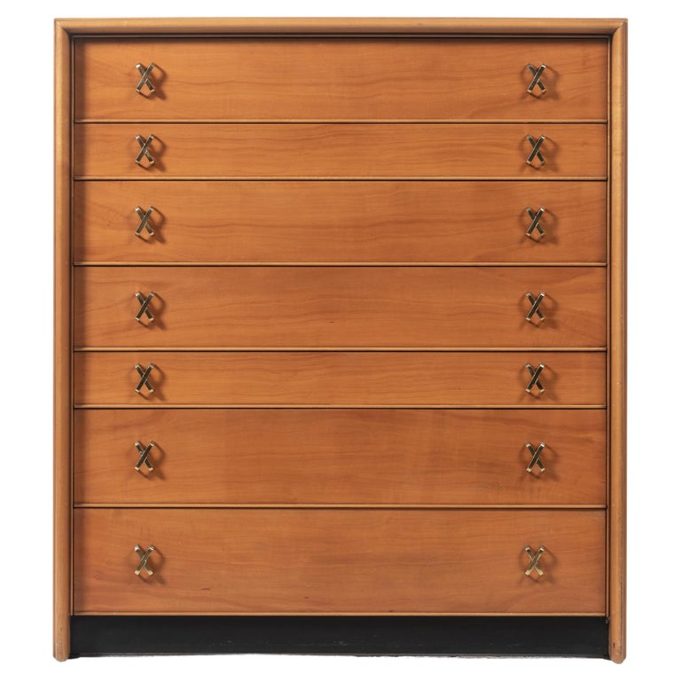 Hohe Kommode von Paul Frankel für Johnson Furniture Company mit x ...