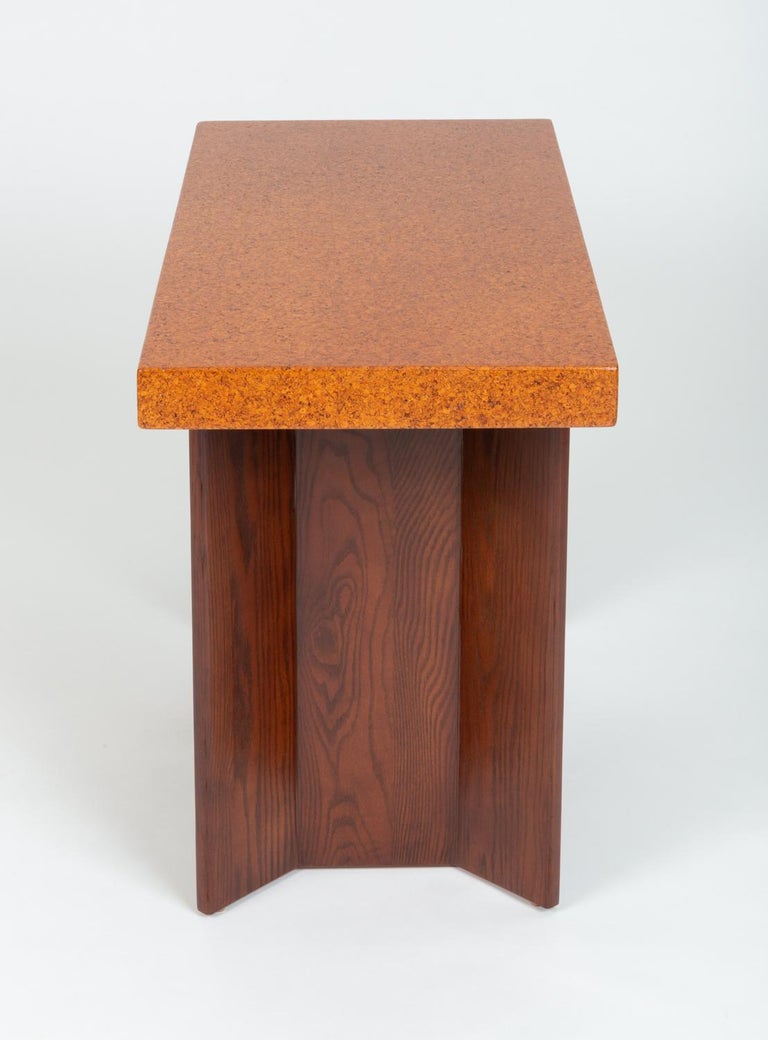Paul Frankl Cork Console Table for Johnson Furniture Co For Sale at 1stDibs