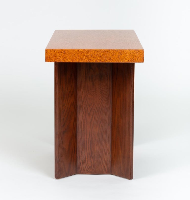 Paul Frankl Cork Console Table for Johnson Furniture Co For Sale at 1stDibs