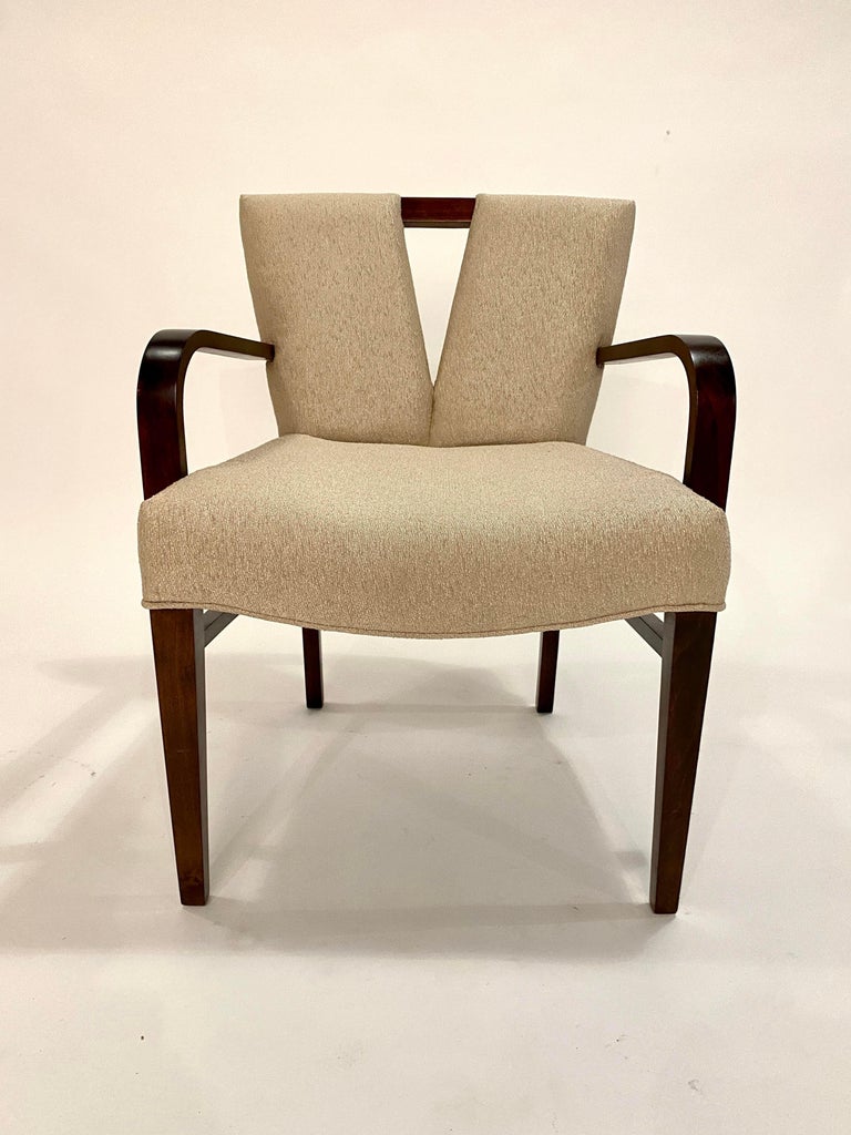 Paul Frankl Customized Corset Fabric Dining Chairs for Johnson, Set of ...