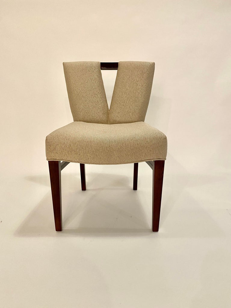 Paul Frankl Customized Corset Fabric Dining Chairs for Johnson, Set of ...