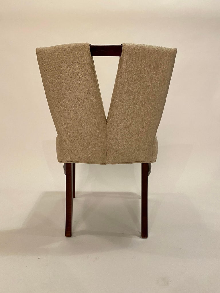 Paul Frankl Customized Corset Fabric Dining Chairs for Johnson, Set of ...