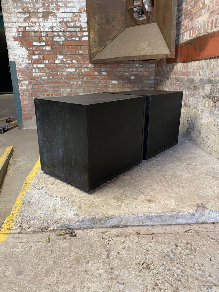 Paul Frankl for Johnson Furniture Company Ebonized and Limed End Tables ...