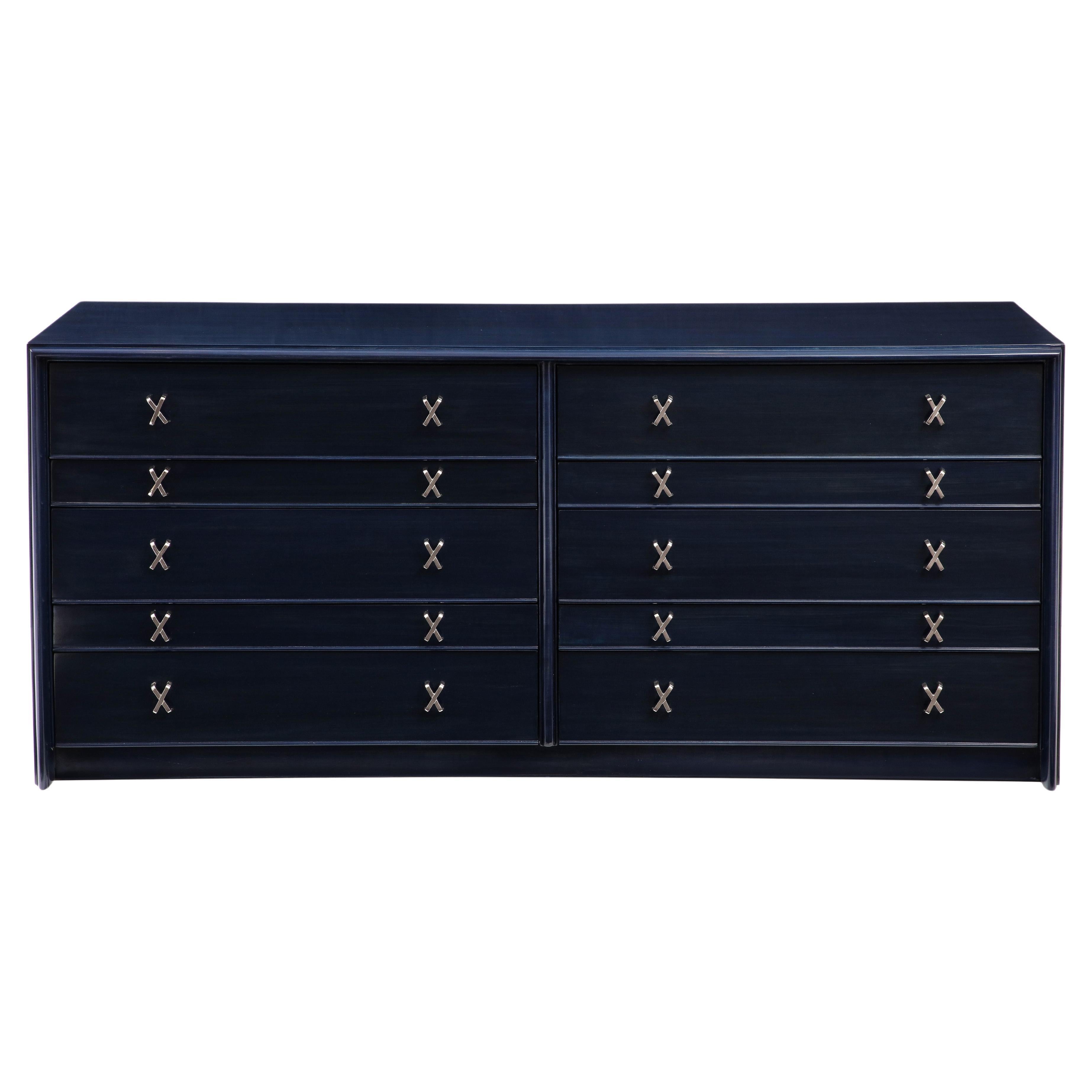 Paul Frankl Midnight Blue Stained Dresser at 1stDibs