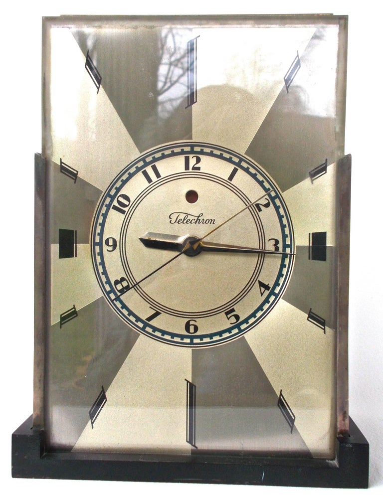 Paul Frankl Telechron American Moderne Deco Clock, 1928 For Sale at 1stDibs