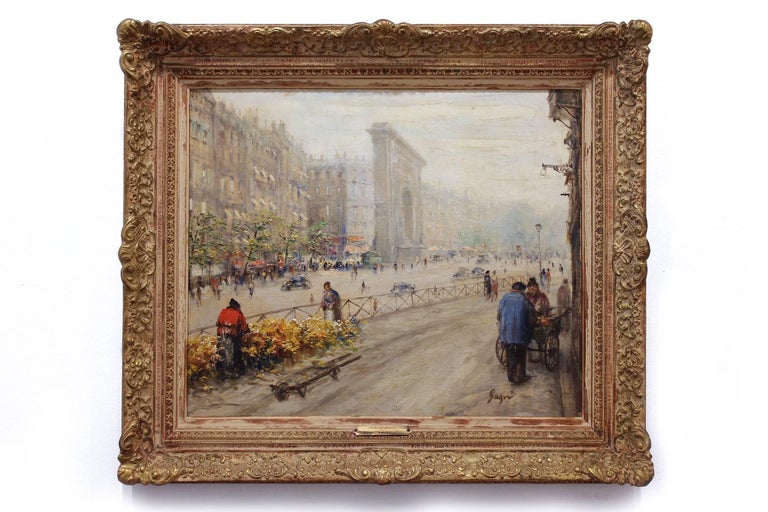 Paul Gagni - "Porte St. Denis" 20th Century Parisian City Scape French ...